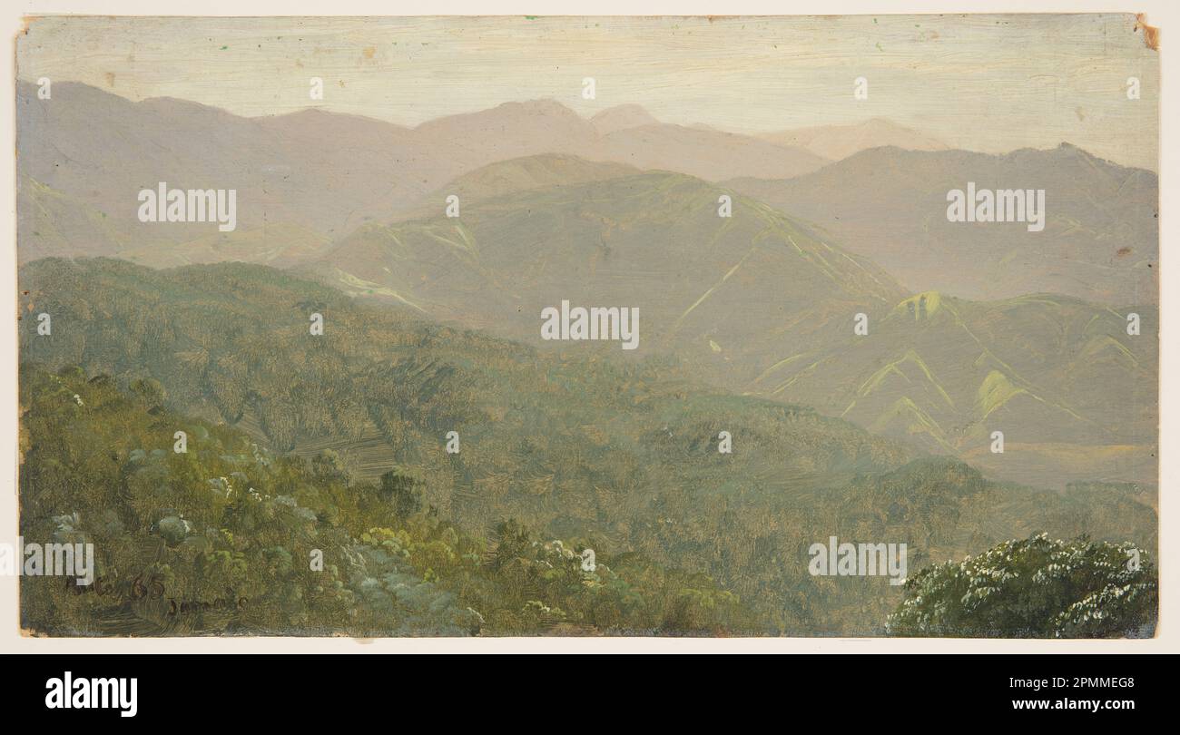 Drawing, Mountain Landscape, Jamaica; Frederic Edwin Church (American ...