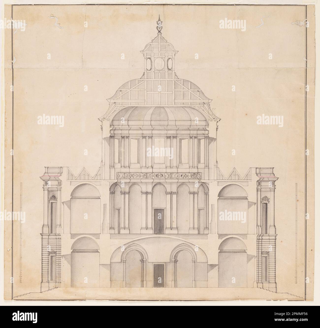 Cross section of the domed central part of a palace t hi-res stock ...