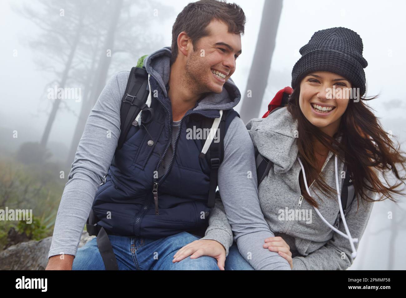 Theyre both passionate about the outdoors. a young couple taking a ...