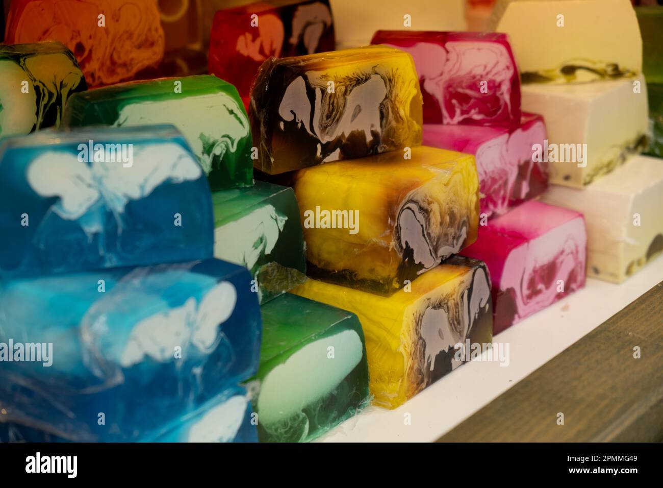 Handmade aromatic soap. Selective focus. Soaps and cosmetics handmade ...