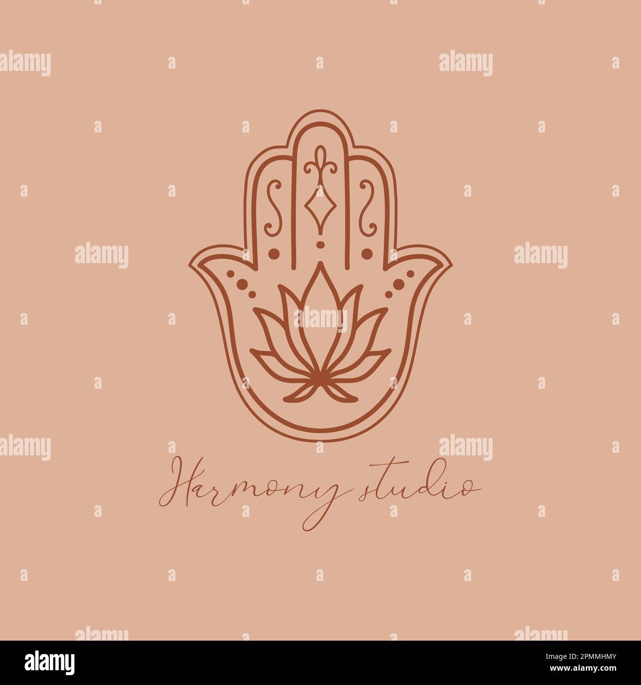 Logo hamsa for the studio of yoga and spiritual practices. Hamsa icon ...