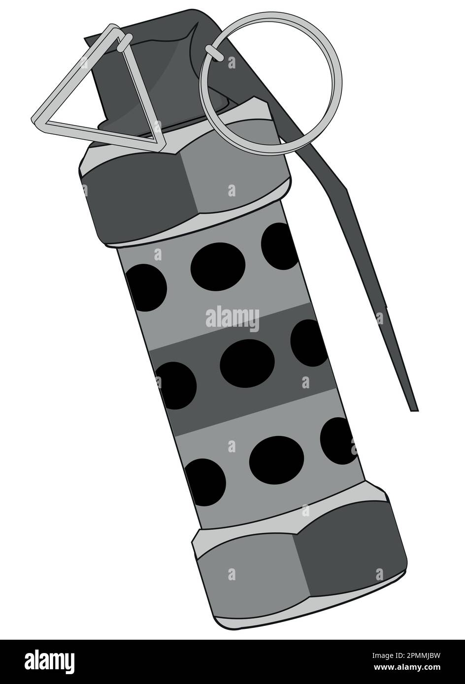 Vector illustration of the weapon for runaway demonstration stun ...