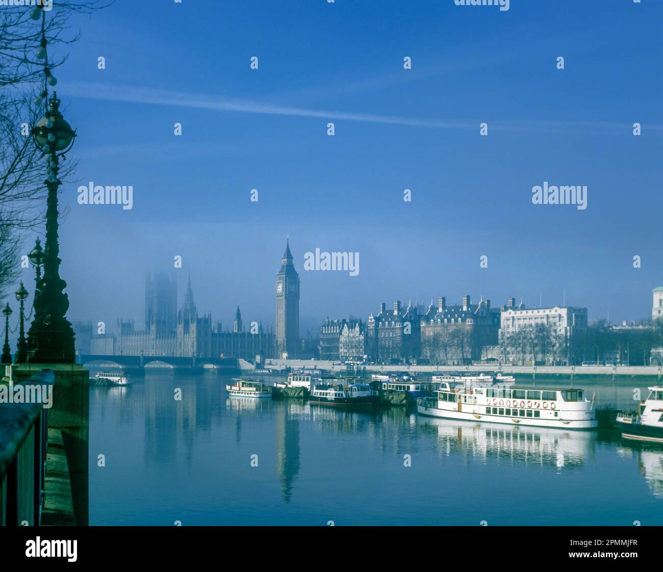 1987 HISTORICAL HOUSES OF PARLIAMENT RIVER THAMES LONDON ENGLAND UK ...