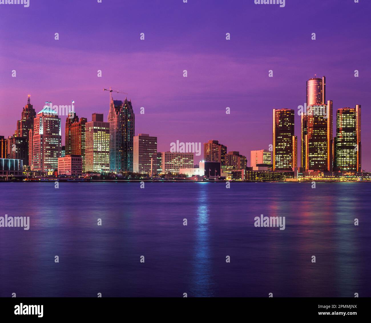 1991 HISTORICAL DOWNTOWN SKYLINE DETROIT MICHIGAN USA Stock Photo - Alamy