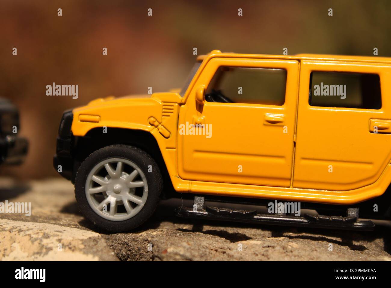 Classic fifties scale model toy car from front view Stock Photo - Alamy