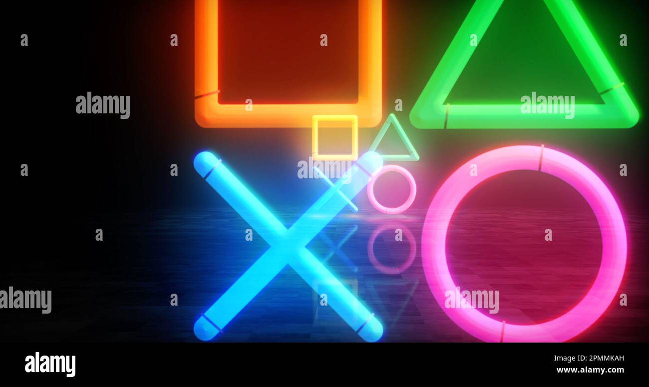 Neon joystick hi-res stock photography and images - Alamy