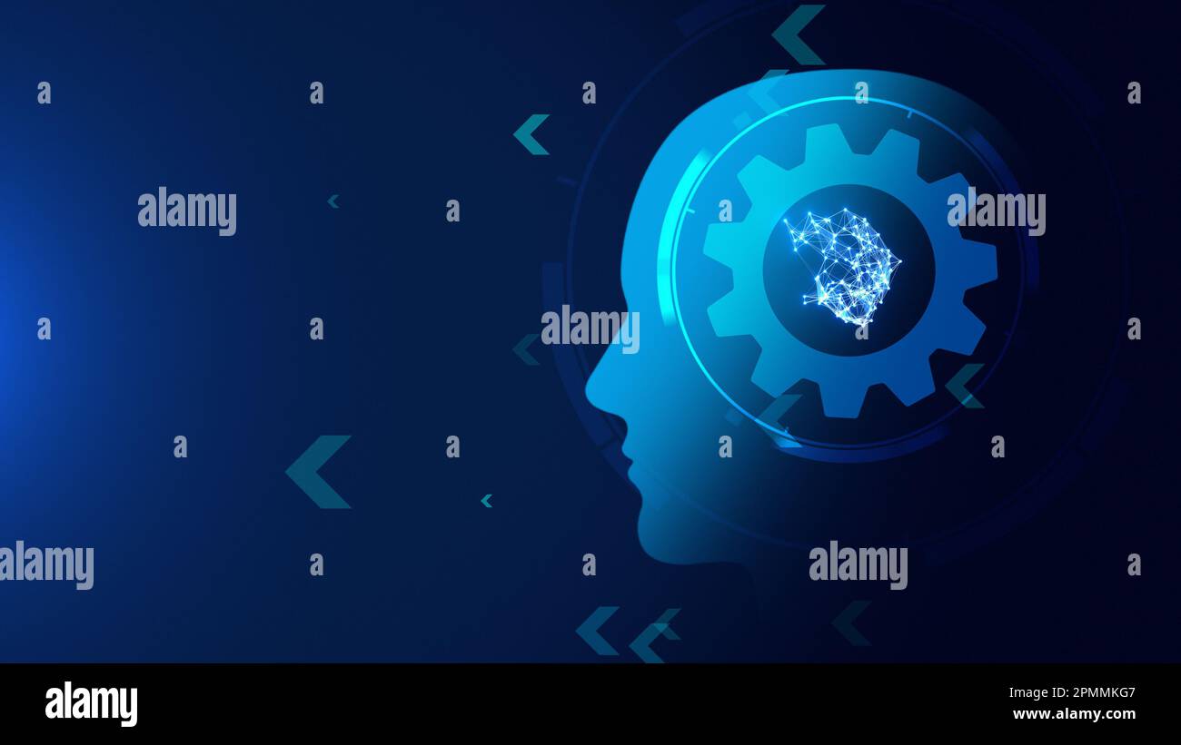 Artificial intelligence digital technology concept 3d illustration ...