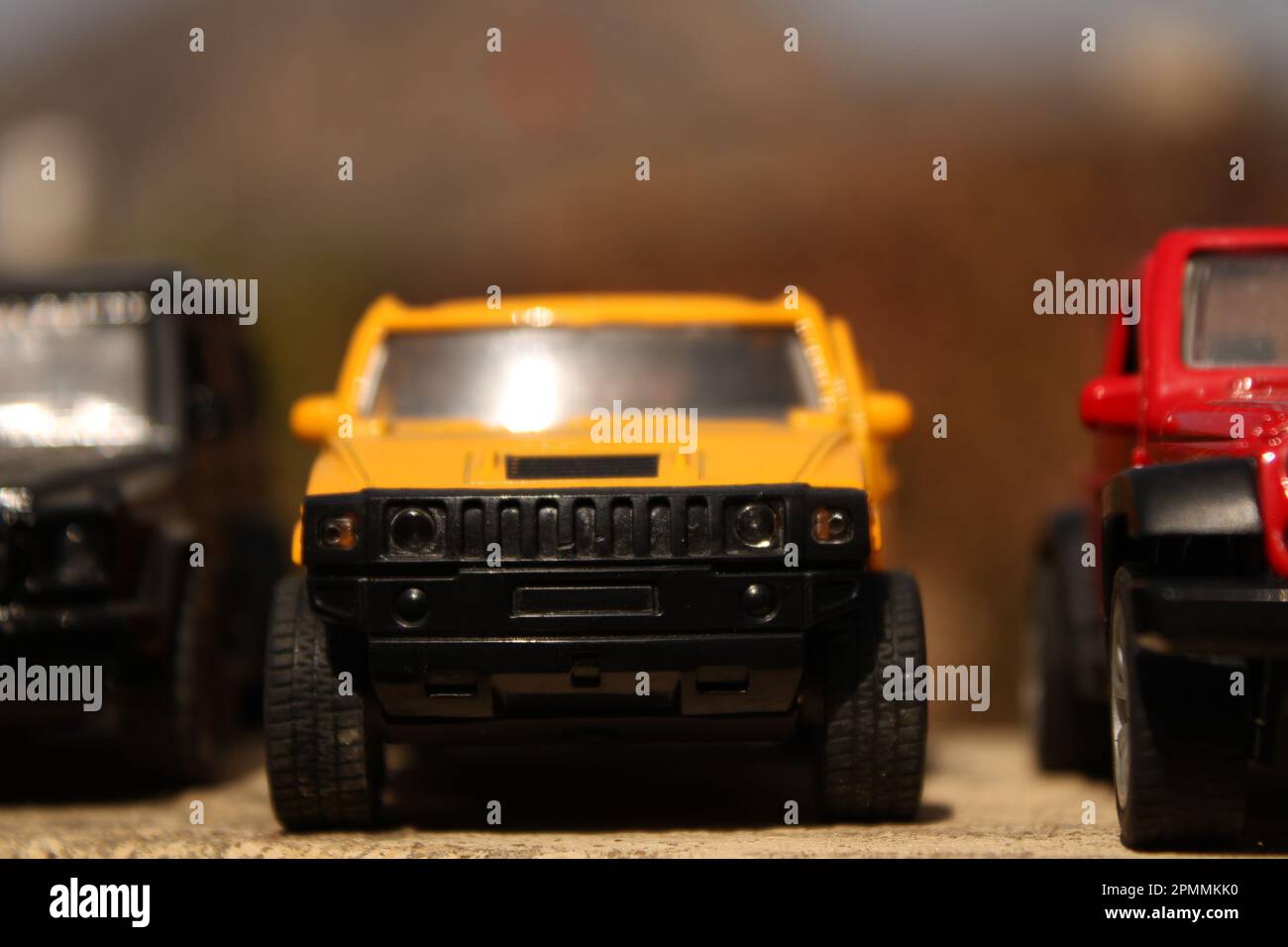 Classic fifties scale model toy car from front view Stock Photo - Alamy