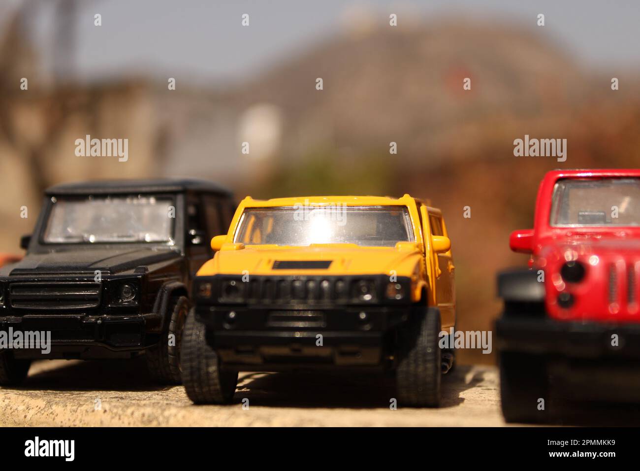 Classic fifties scale model toy car from front view Stock Photo - Alamy
