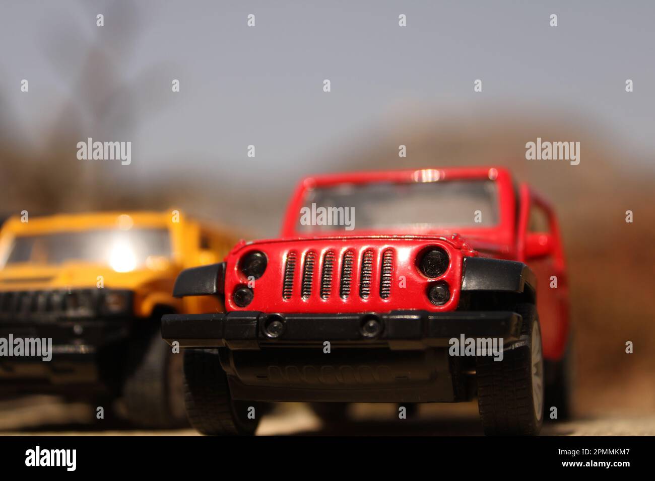 Classic fifties scale model toy car from front view Stock Photo - Alamy