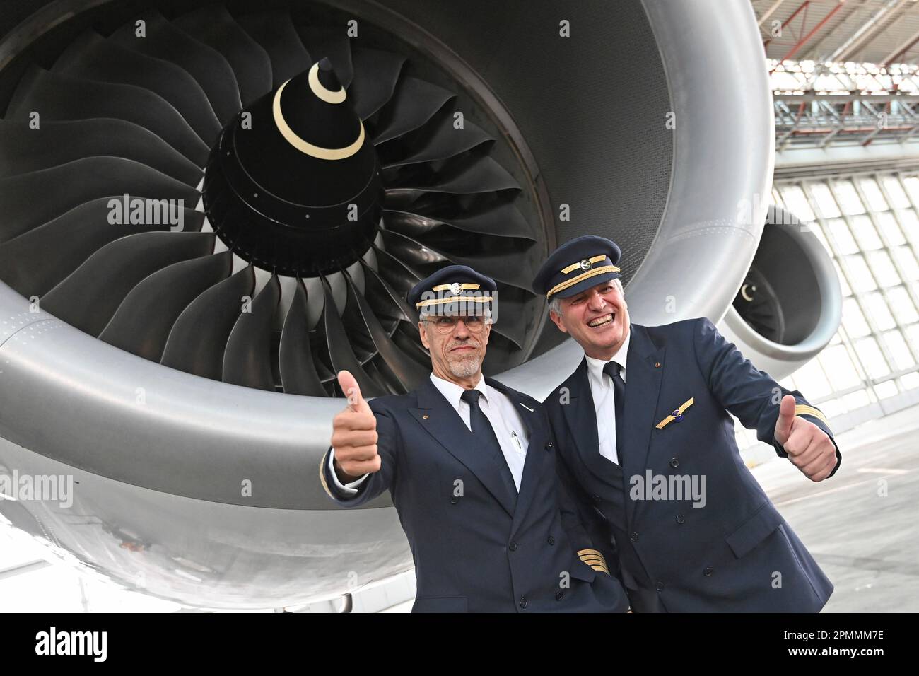 right: Fleet Commander Martin HOELL, left: Flight Captain Raimund ...