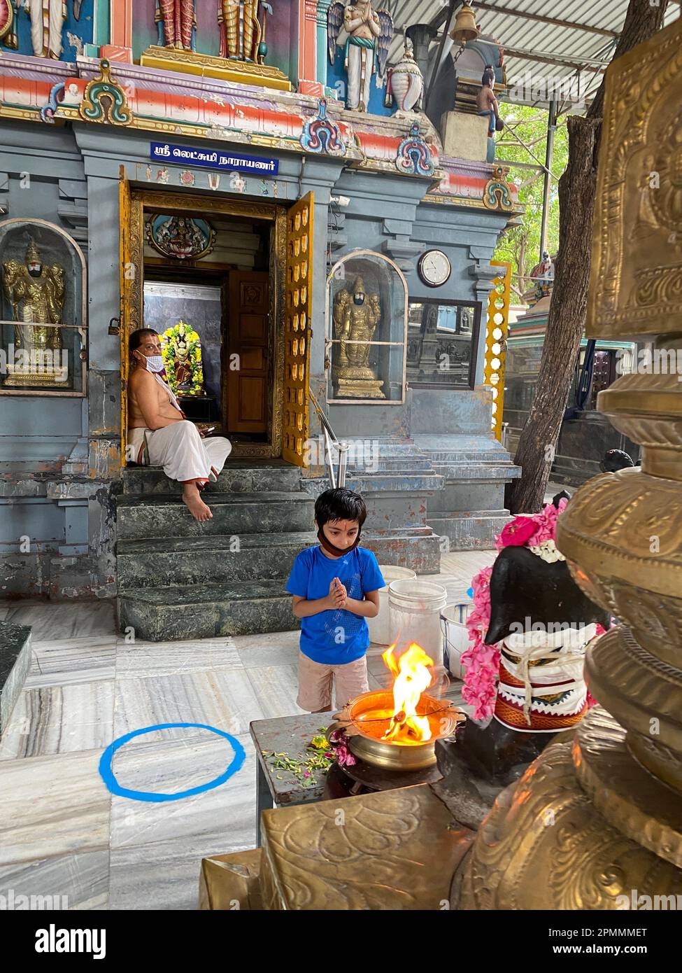 On Sravanam day the "sravana deepam" is taken by a divine person on ...