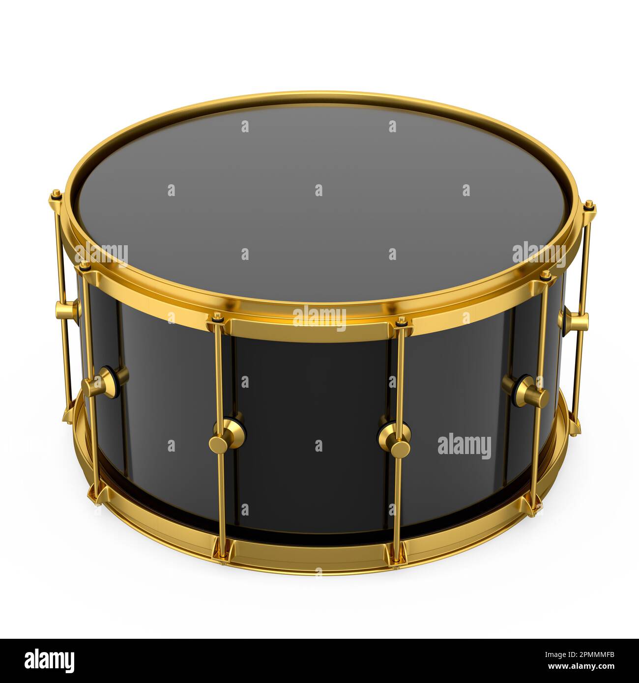 Realistic drum on white background. 3d render concept of musical ...