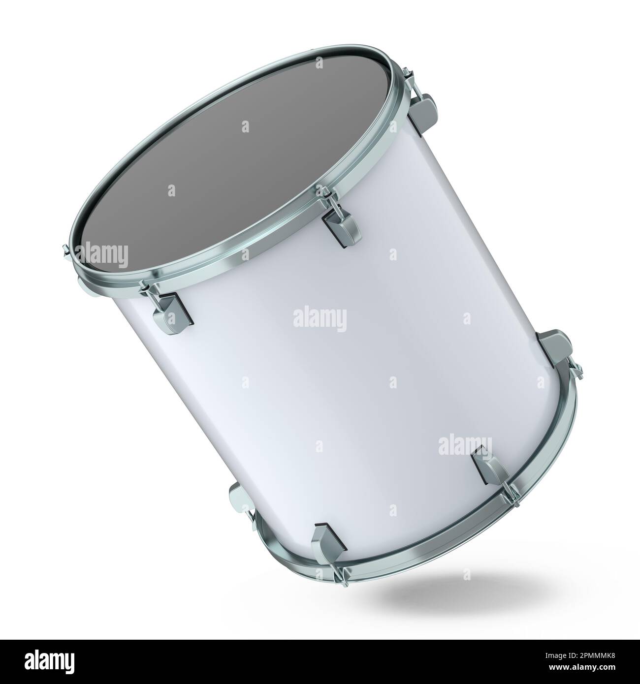 Realistic drum on white background. 3d render concept of musical ...