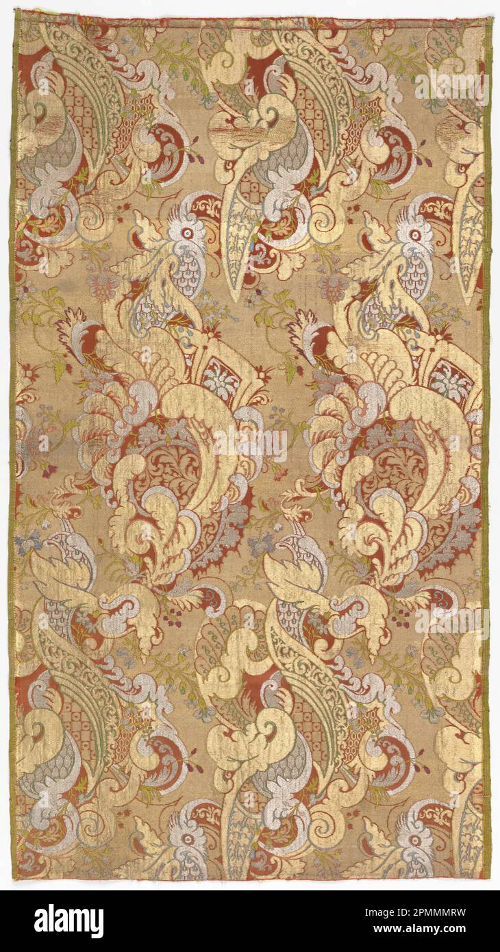Textile (France); silk, metallic yarns (metal foil wrapped silk-core ...