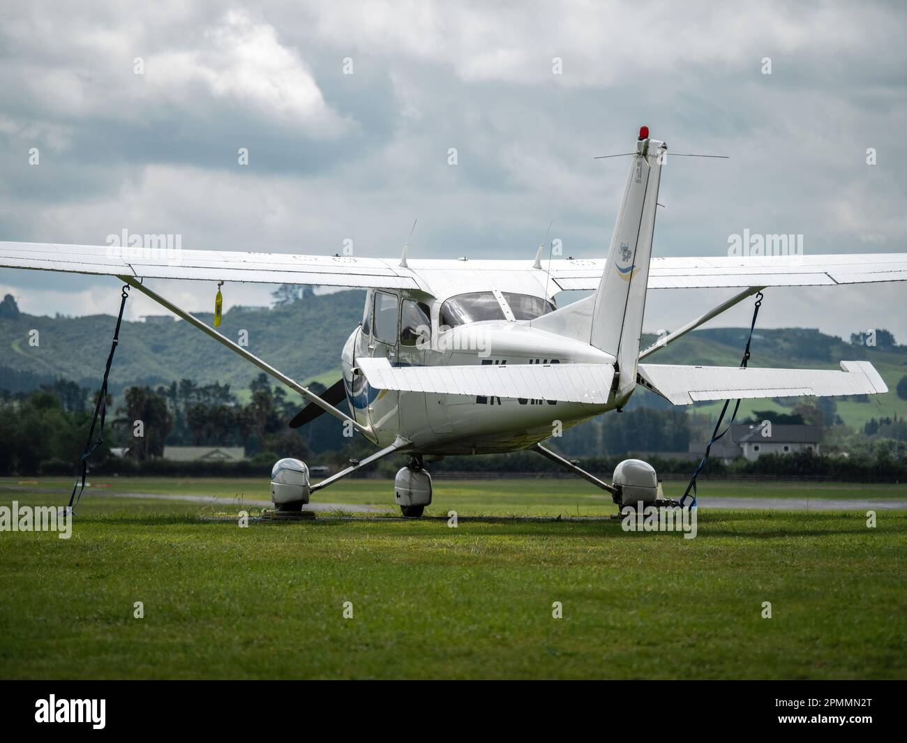 The Cessna 172 small plane at Ardmore Airport, Auckland, New Zealand ...