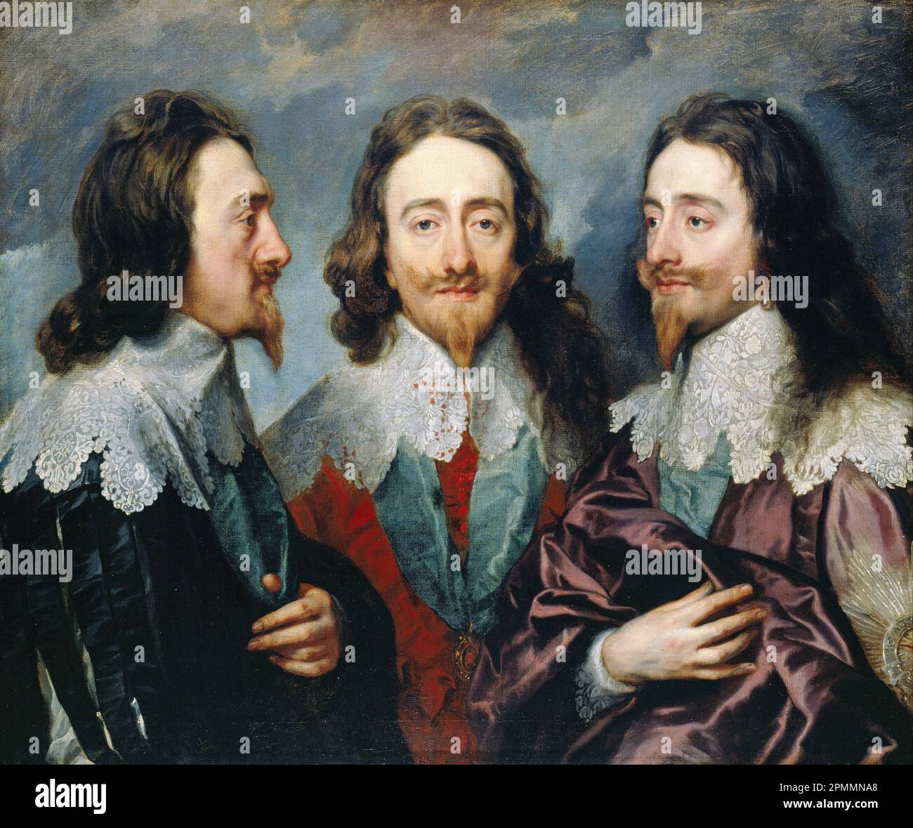 Sir Anthony van Dyck - Charles I in Three Positions, also known as the ...