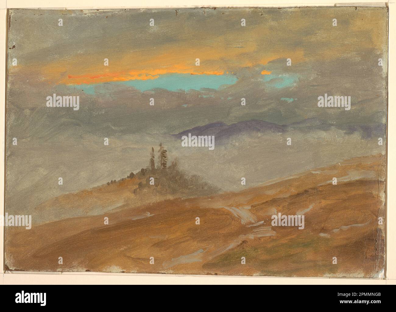 Drawing, Cloud Study, Above Winter Landscape; Frederic Edwin Church ...