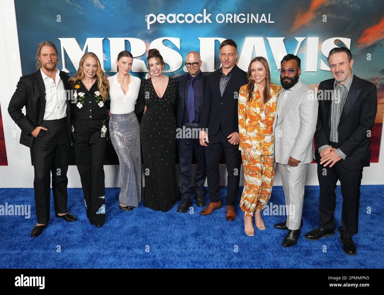 Los Angeles, USA. 13th Apr, 2023. (L-R) MRS DAVIS Cast & Crew - Jake ...