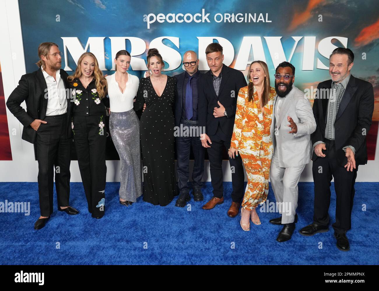 Los Angeles, USA. 13th Apr, 2023. (L-R) MRS DAVIS Cast & Crew - Jake ...