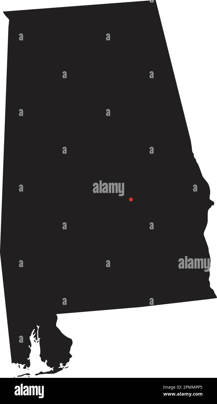 Black map state alabama Stock Vector Images - Alamy