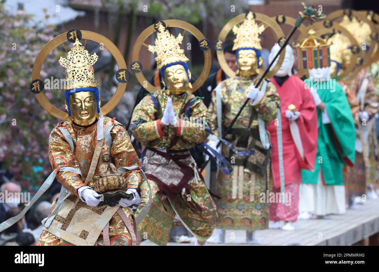 Kannon (Bodhisattva of Compassion) leading Chujo-hime, a Japanese ...