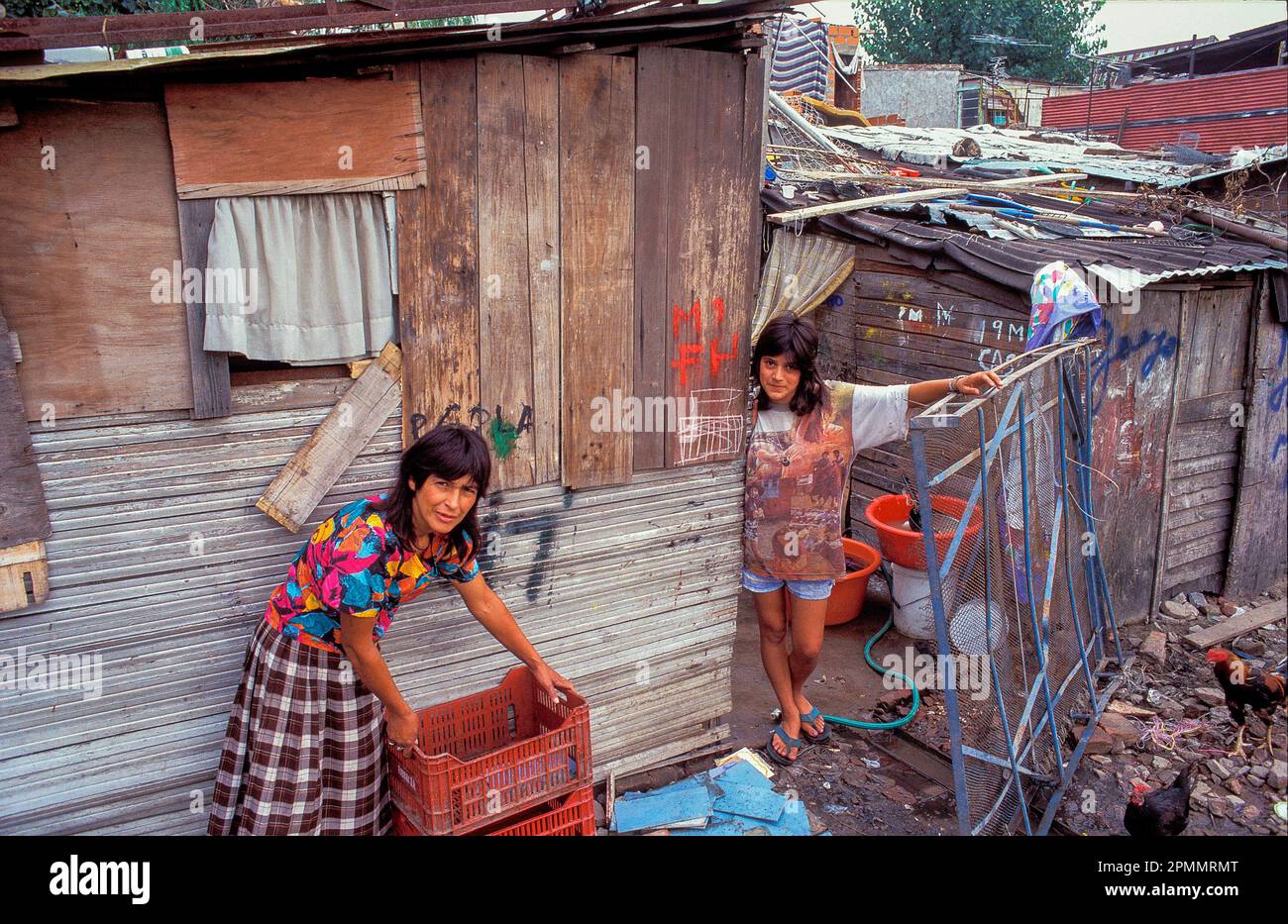 Argentina, Buenos Aires. Women living in a slum Stock Photo - Alamy