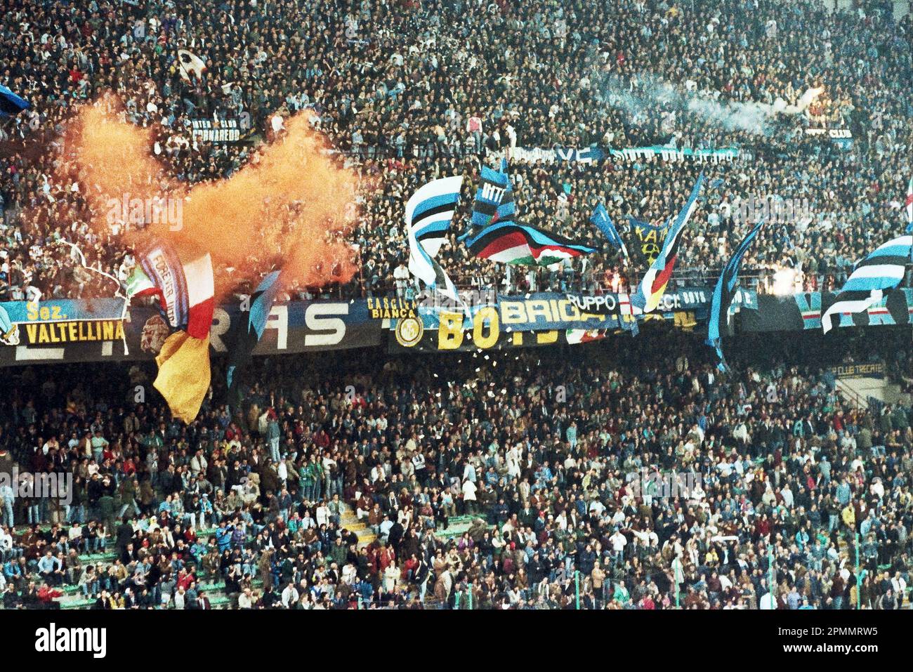 Italy ultras season 1990-91 Uefa cup - in the photo - inter-atalanta ...