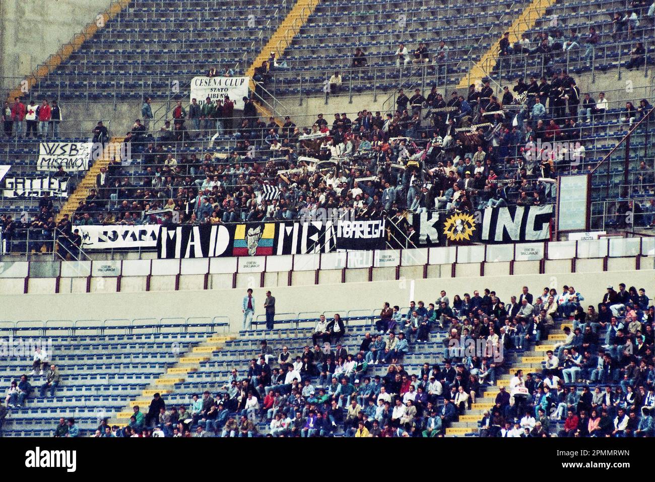 Italy ultras season 1990-91 Serie A - in the photo - cesena supporters ...
