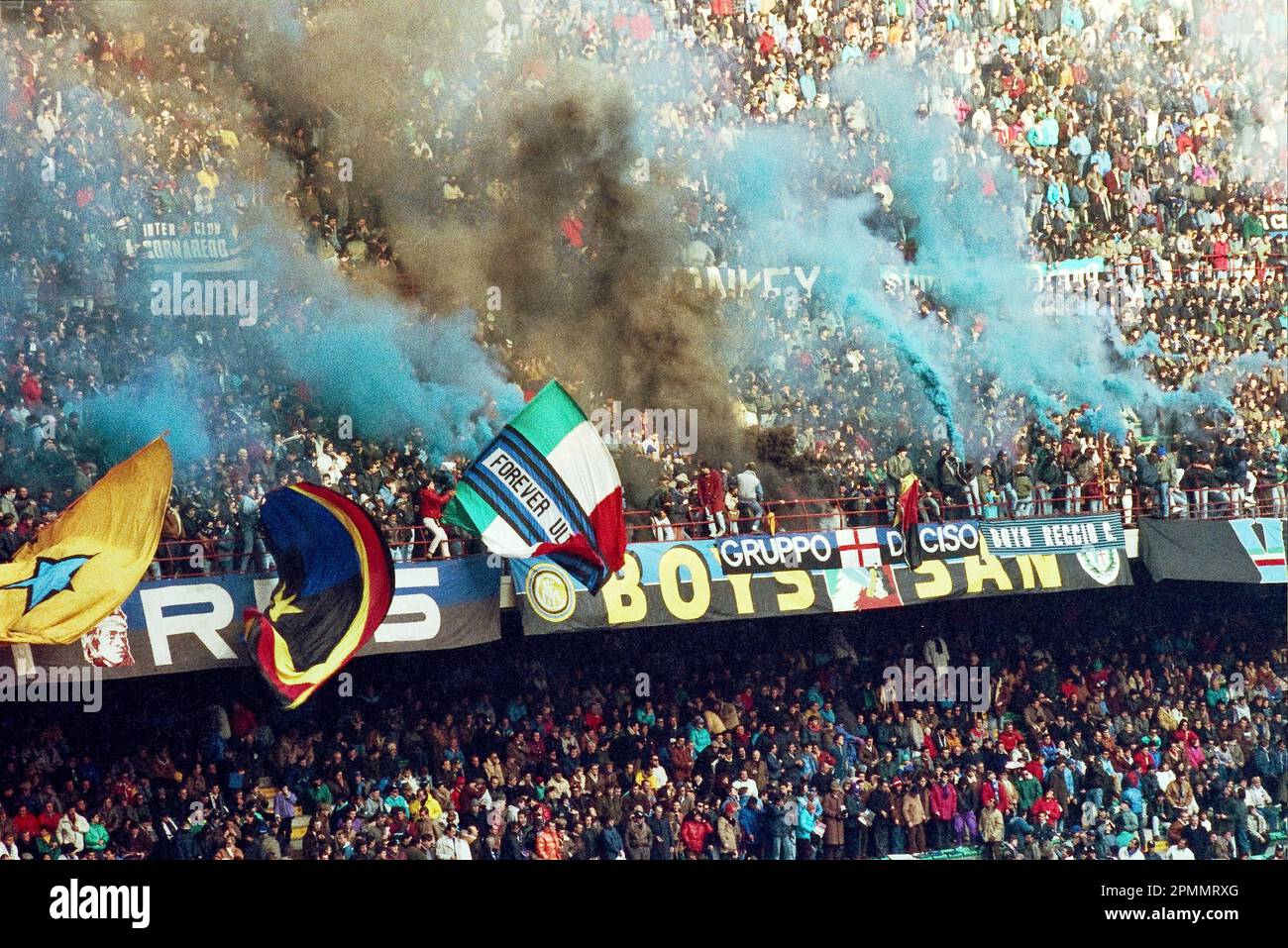 Italy ultras season 1990-91 Serie A - in the photo - inter-fiorentina ...
