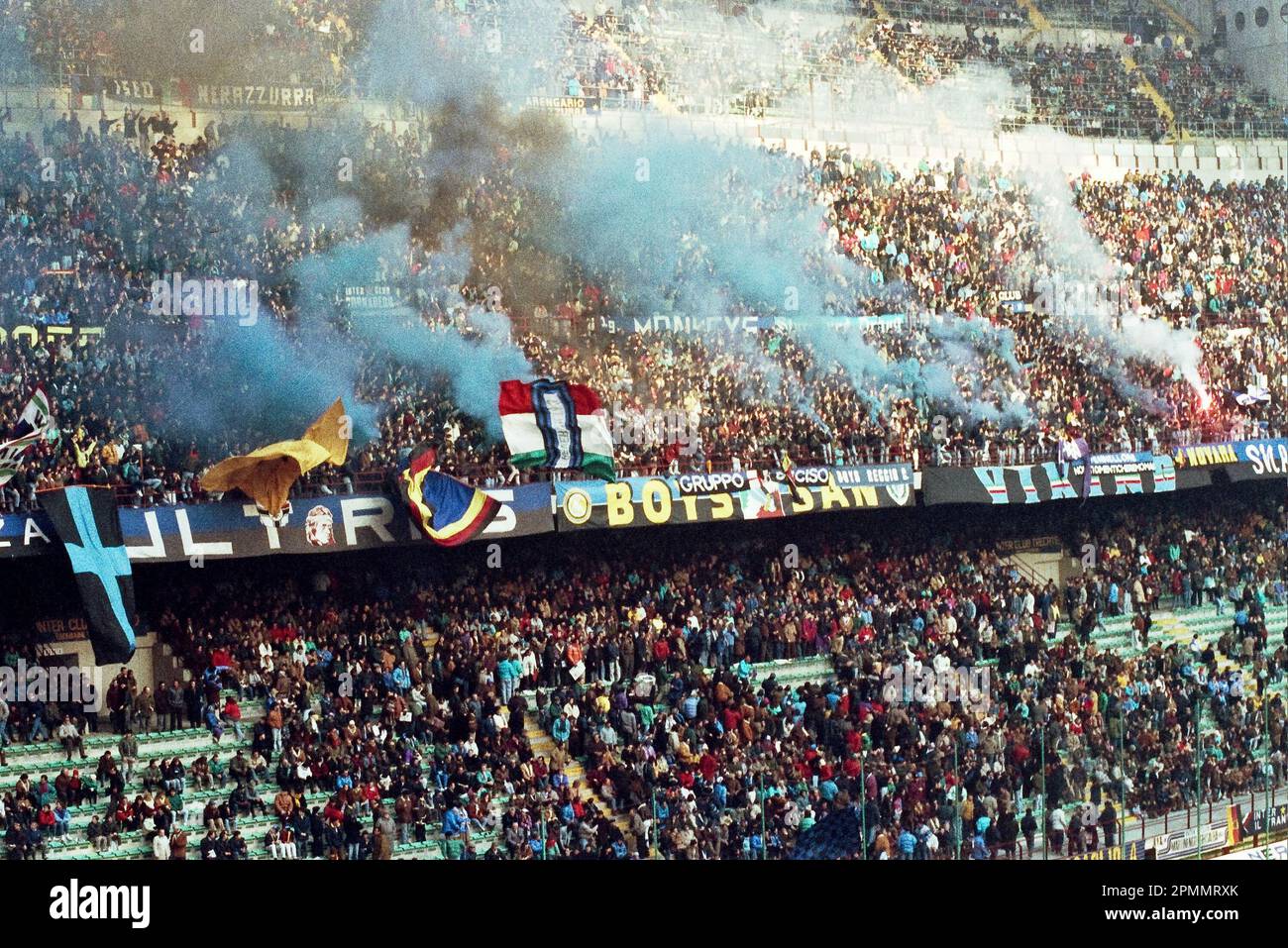 Italy ultras season 1990-91 Serie A - in the photo - inter-fiorentina ...