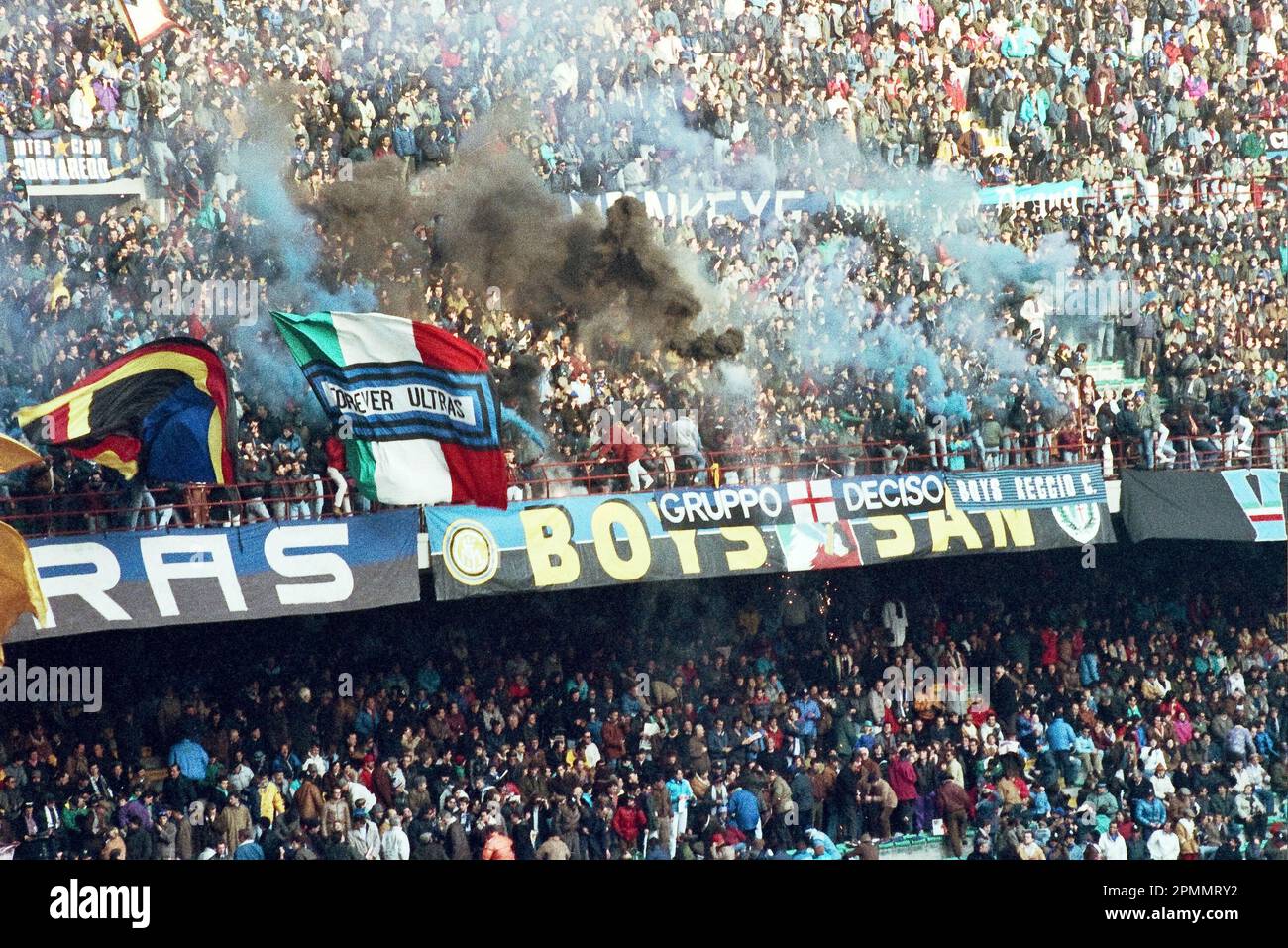 Italy ultras season 1990-91 Serie A - in the photo - inter-fiorentina ...