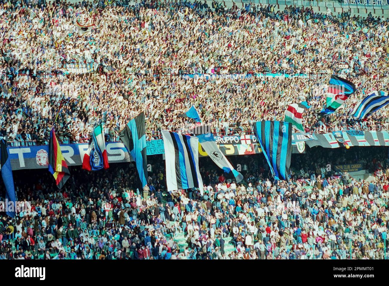 Italy ultras season 1990-91 Serie A - in the photo - inter-juventus ...