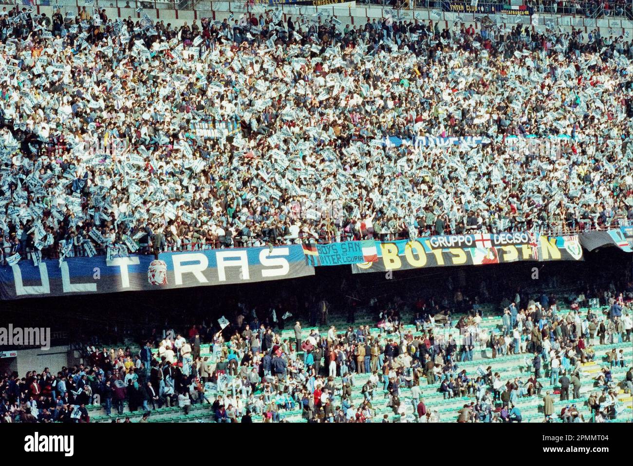 Italy ultras season 1990-91 Serie A - in the photo - inter-juventus ...