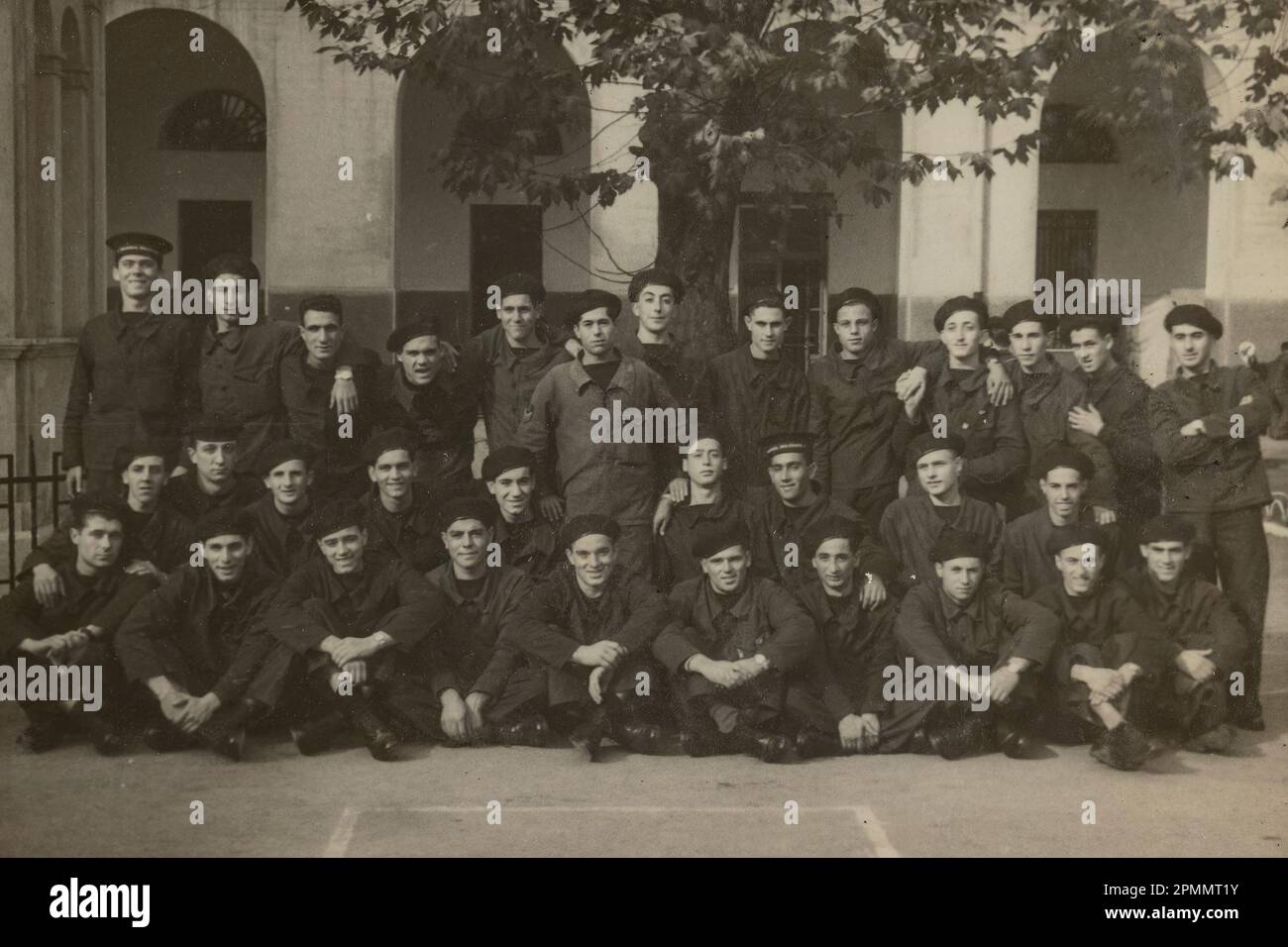 Rome, Italy may 1951: A group photo capturing the youthful energy and ...