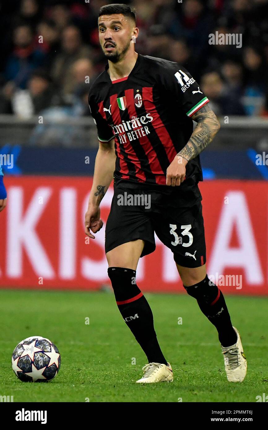 Rade Krunic of AC Milan in action during the Champions League football ...