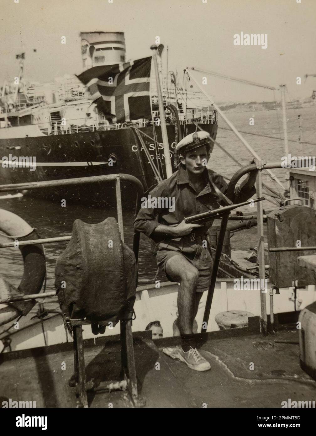 Rome, Italy may 1951: A powerful image of Italian Navy sailors serving ...