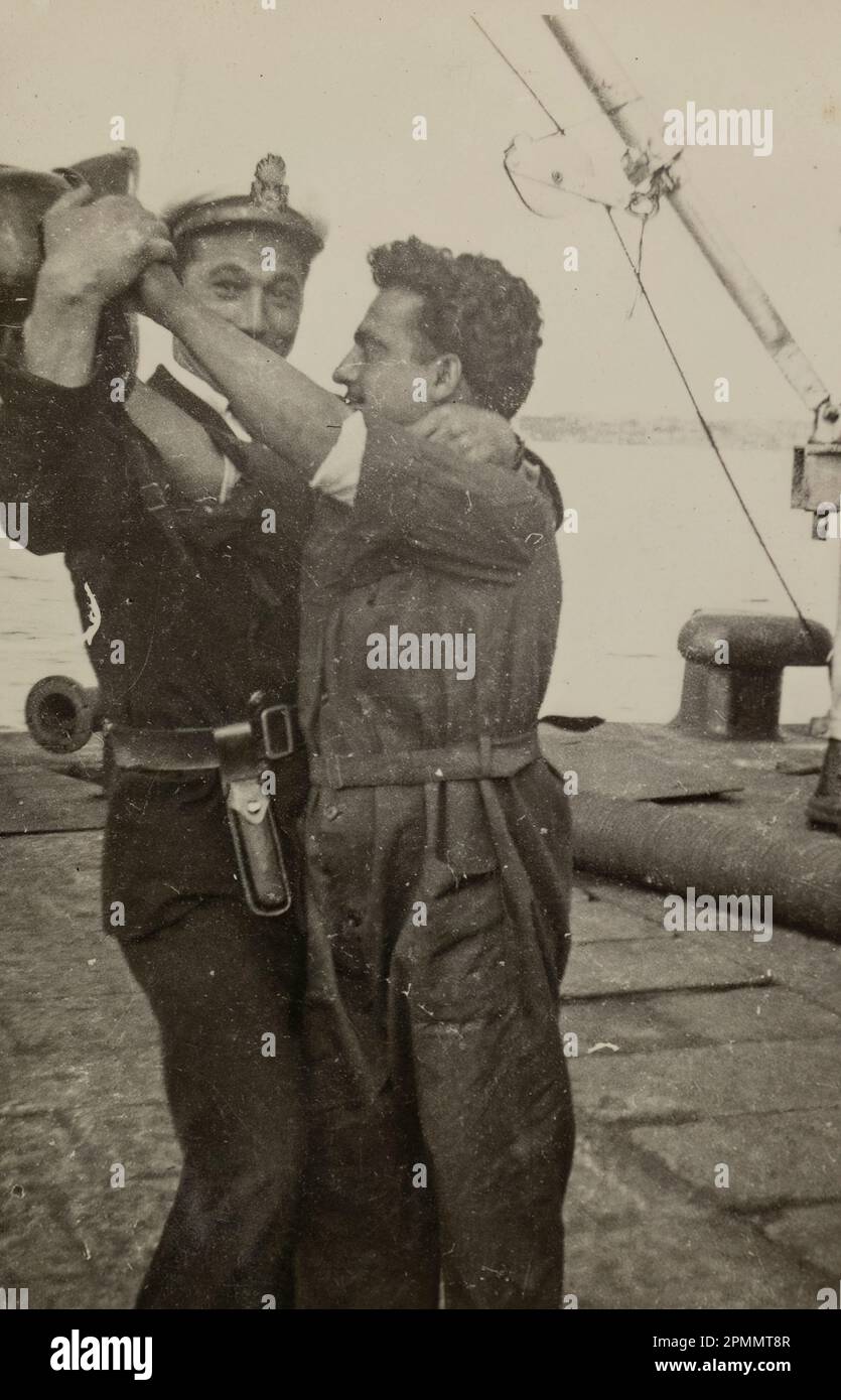 Rome, Italy may 1951: Candid moment of Italian soldiers joking around ...