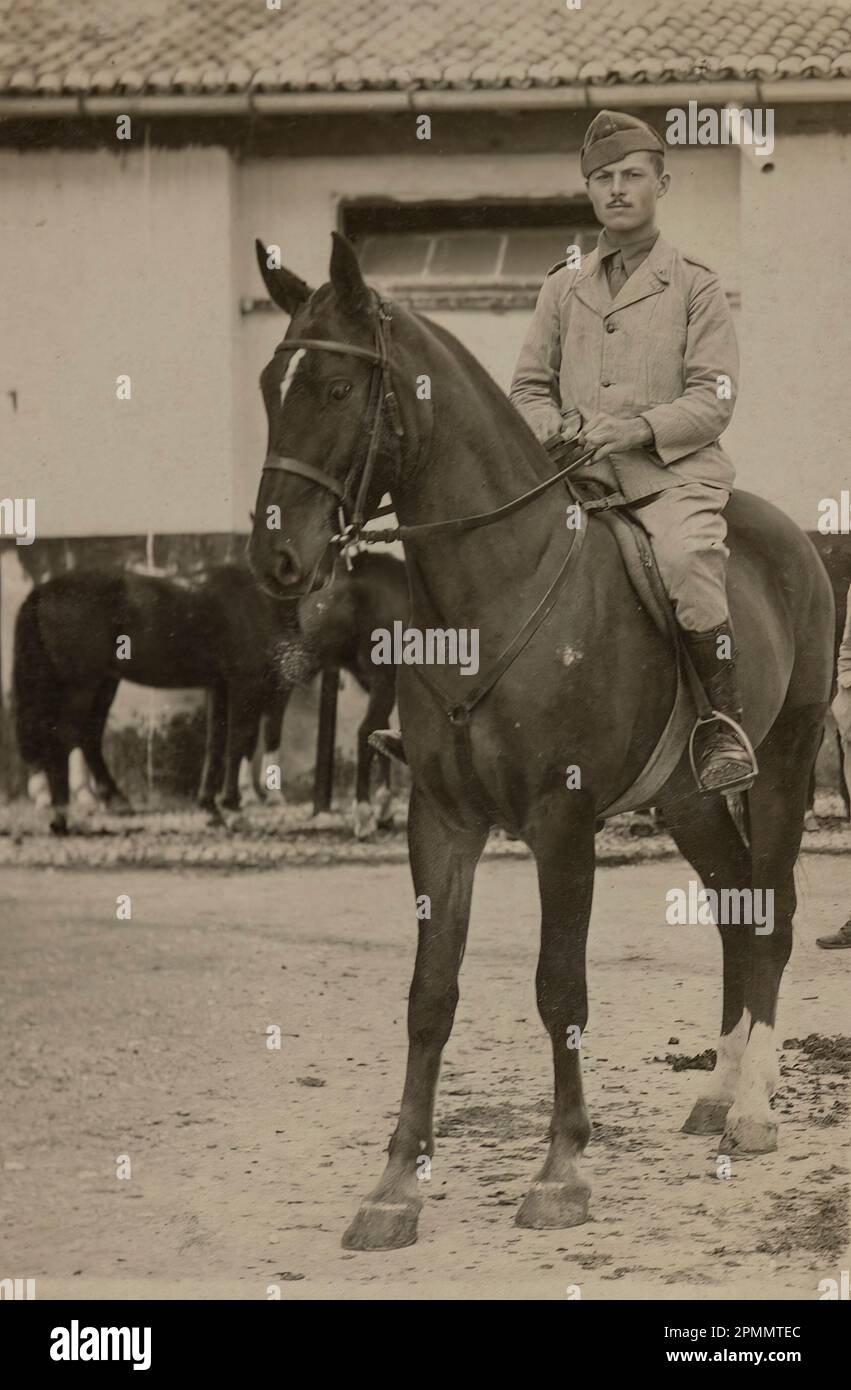 Rome, Italy may 1946: A striking image of an Italian cavalry soldier in ...