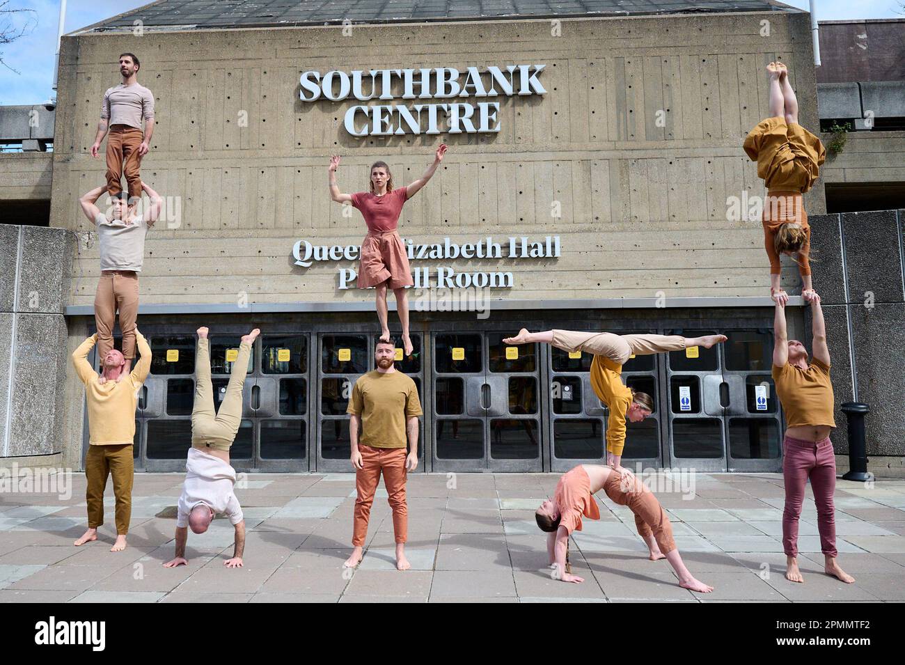 London, UK . 12 April, 2023 . Acrobats perform as Humans 2.0 by Circa ...