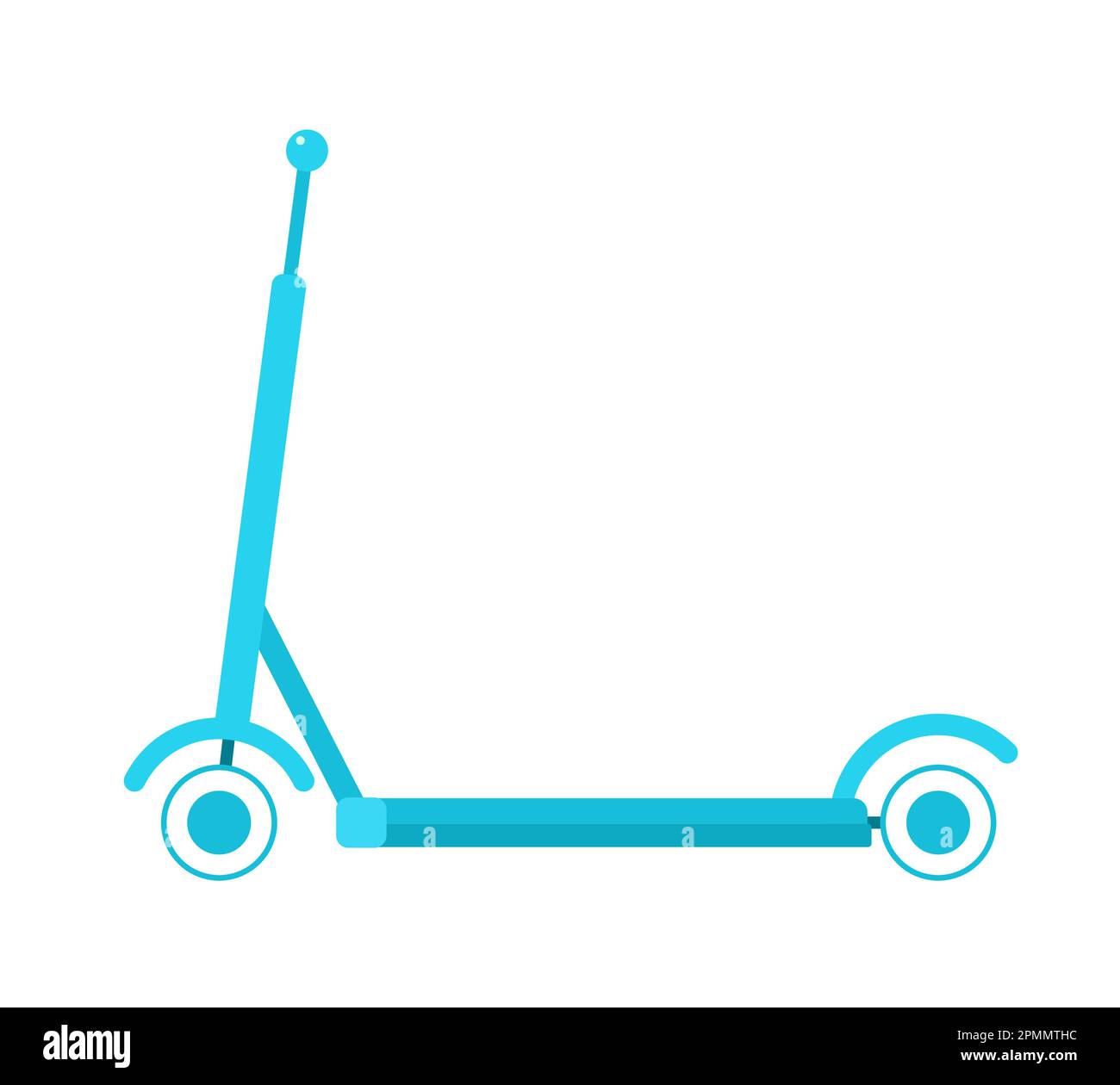 Electric scooter semi flat colour vector object Stock Vector Image ...