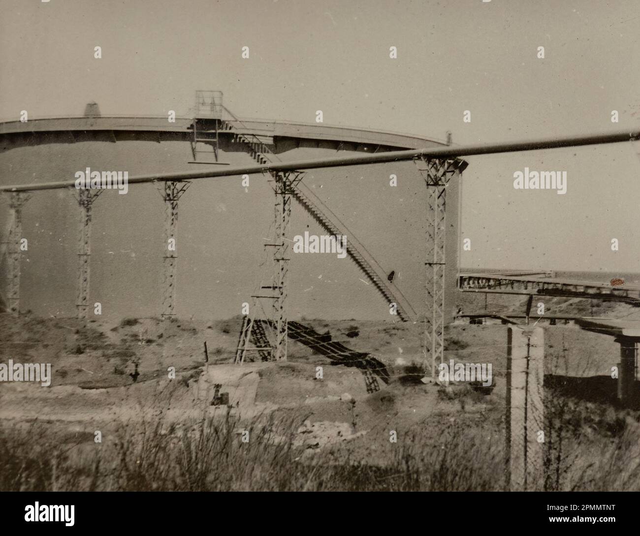Rome, Italy may 1951: Vintage grain silos in a rural farm setting Stock ...