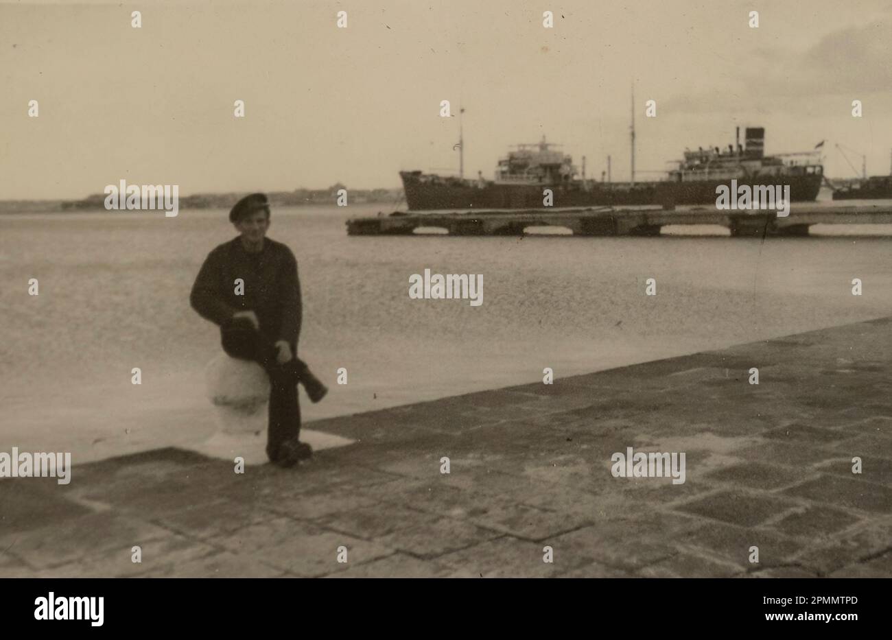Rome, Italy may 1951: A lone sailor ponders life's mysteries while ...