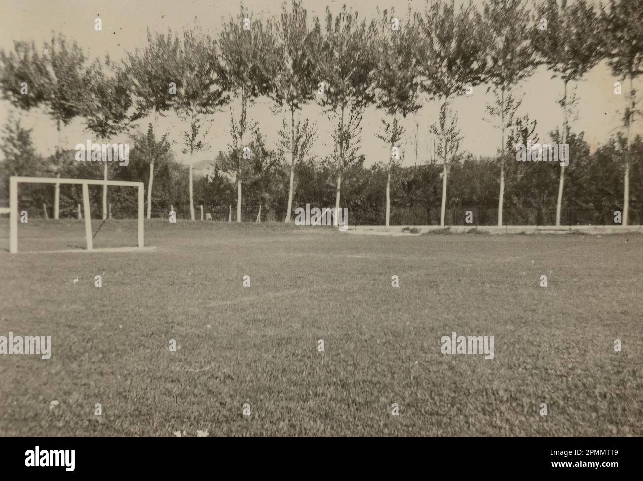 Rome, Italy may 1951: A nostalgic image of a football field from the ...
