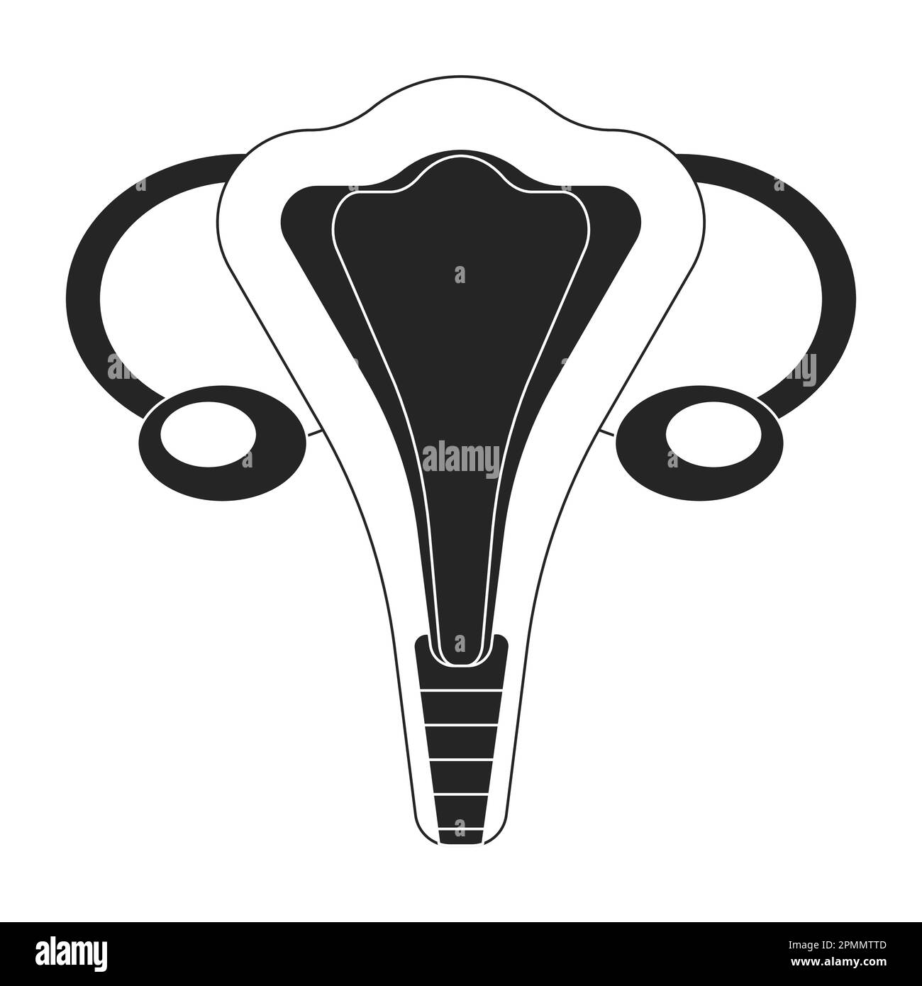 Graphic art of human female reproductive system hi-res stock ...