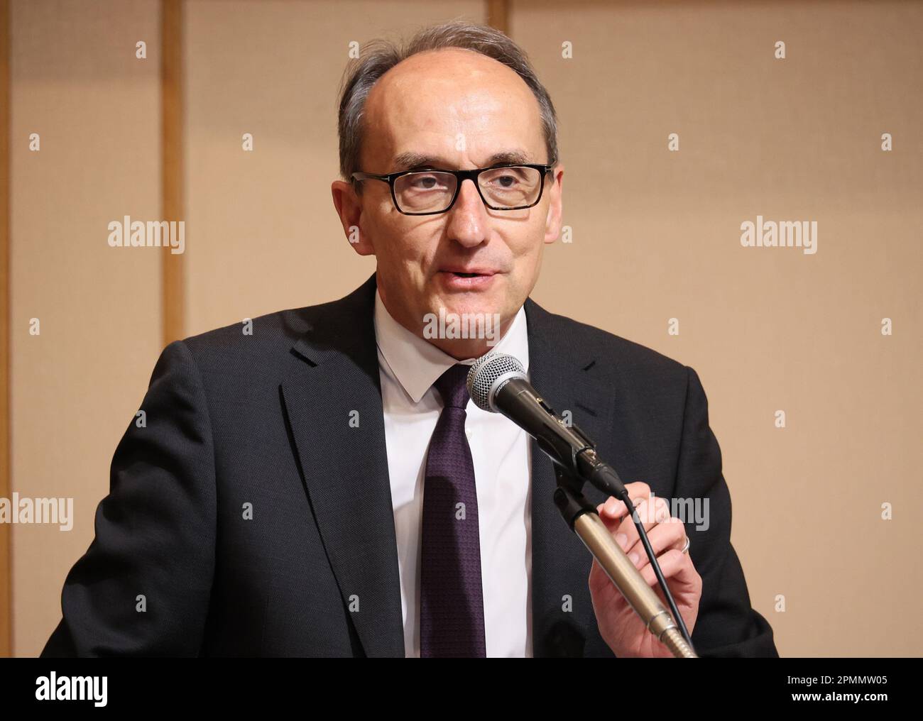 Tokyo, Japan. 14th Apr, 2023. Belgian pharmaceutical giant Union ...
