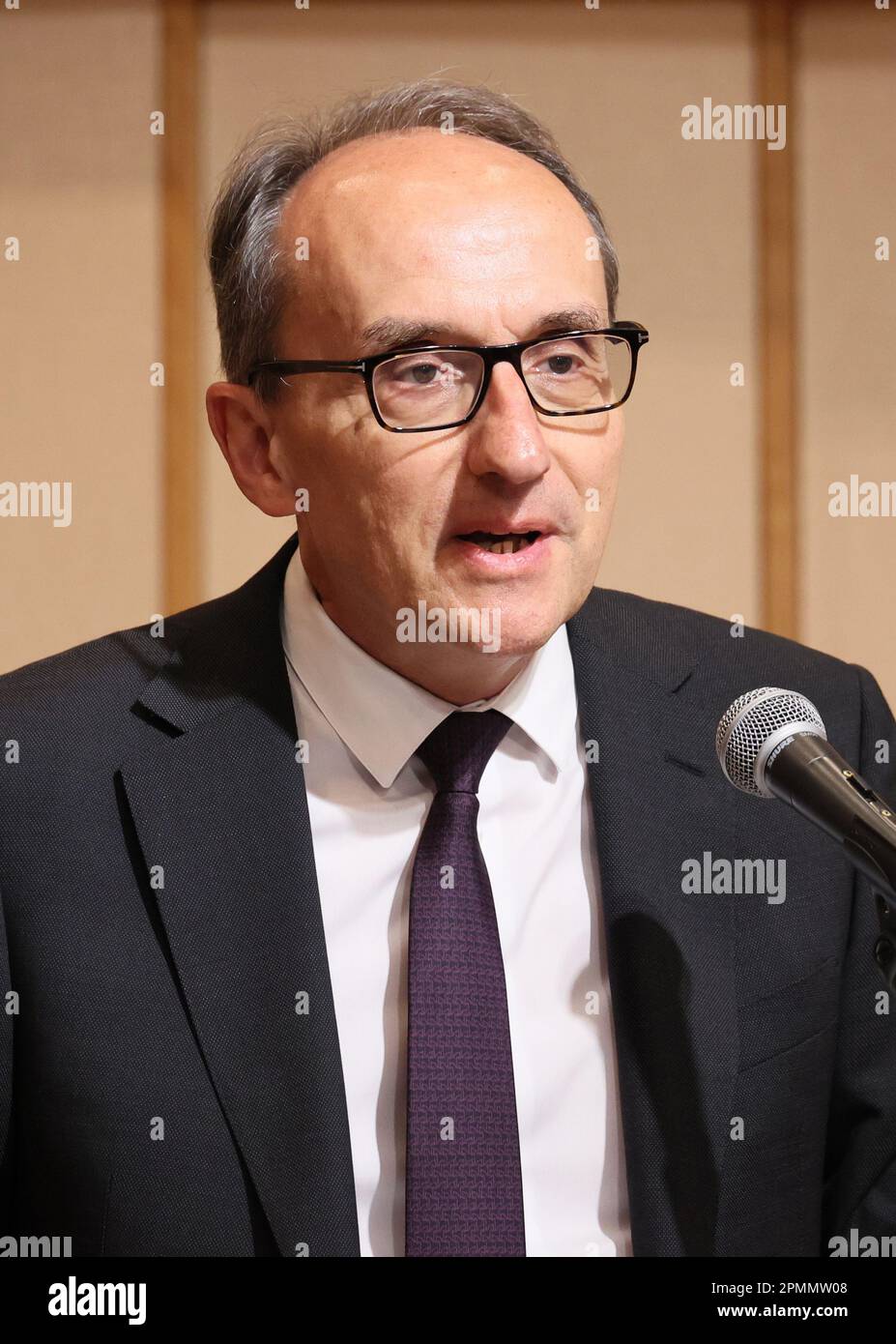 Tokyo, Japan. 14th Apr, 2023. Belgian pharmaceutical giant Union ...