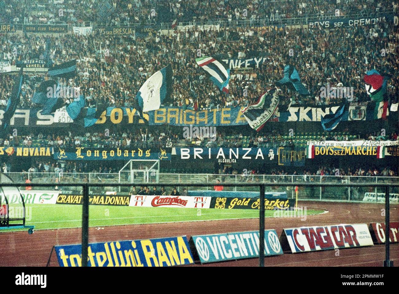 Italy ultras season 1990-91 uefa cup - in the photo - inter-rapid wien ...