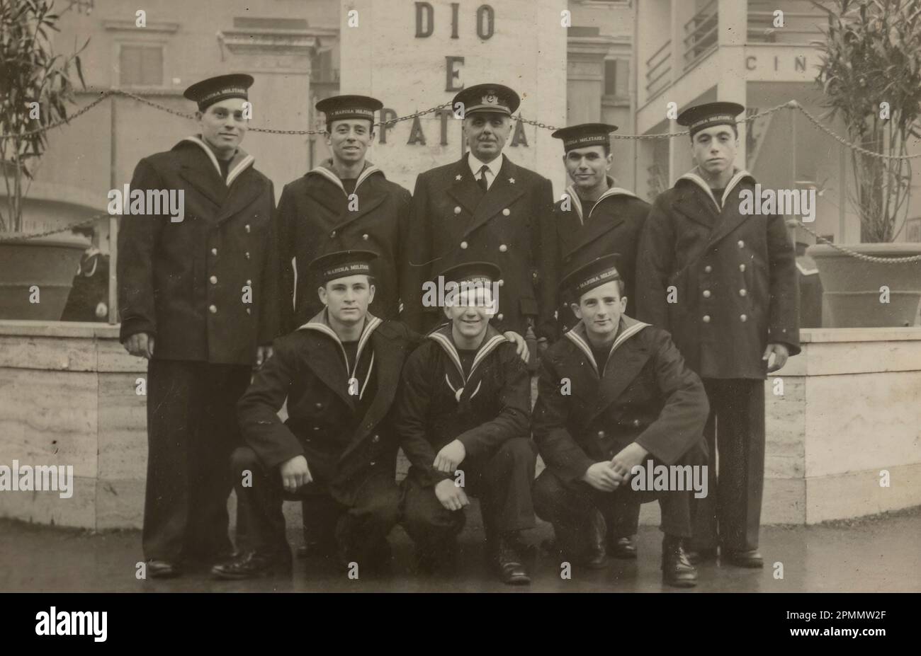 Rome, Italy may 1951: A group of handsome Italian Navy soldiers posing ...