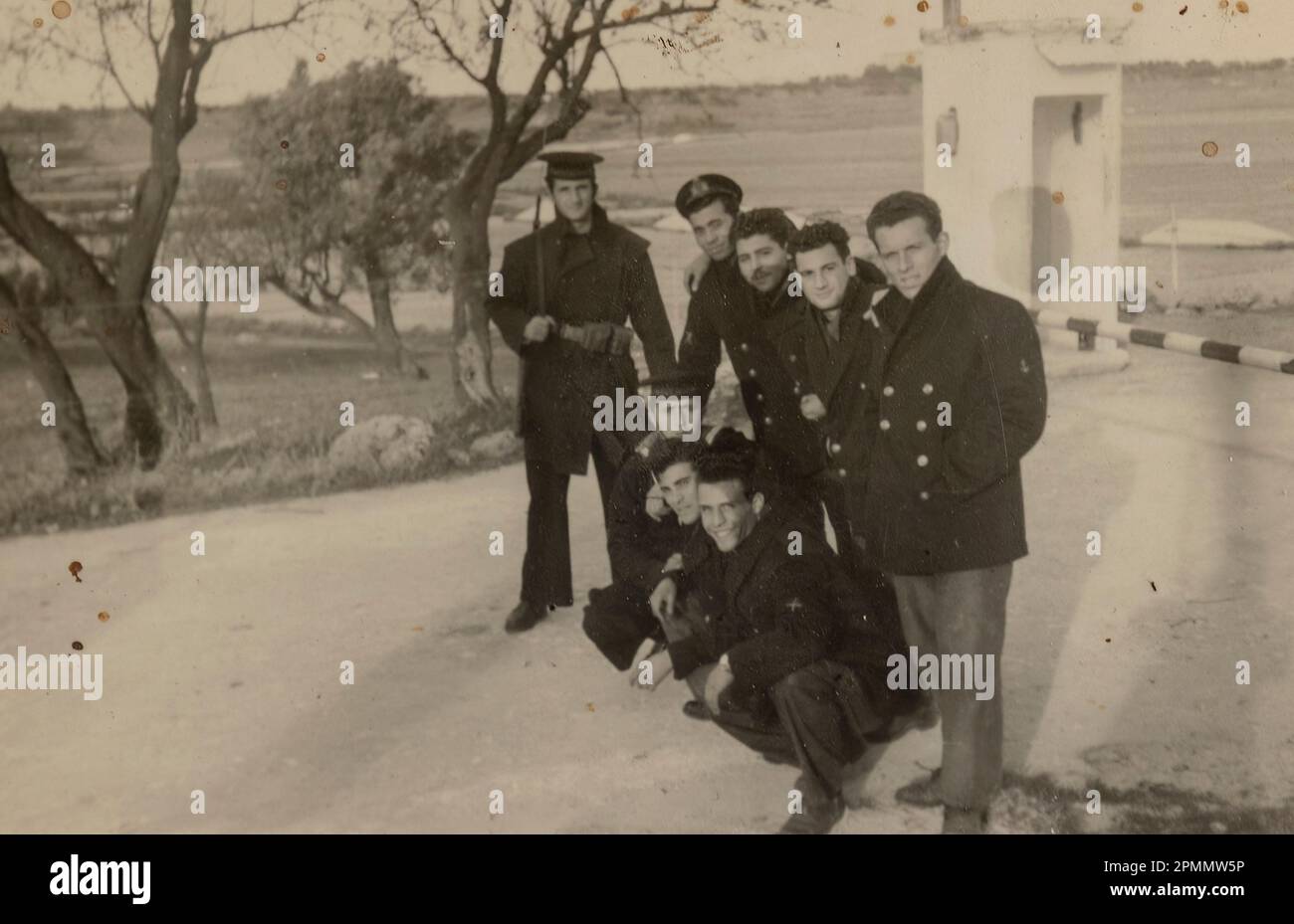 Rome, Italy may 1951: A group of handsome Italian Navy soldiers posing ...